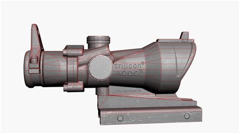 Trijicon Acog 3d模型 55 Max Fbx Obj Free3d