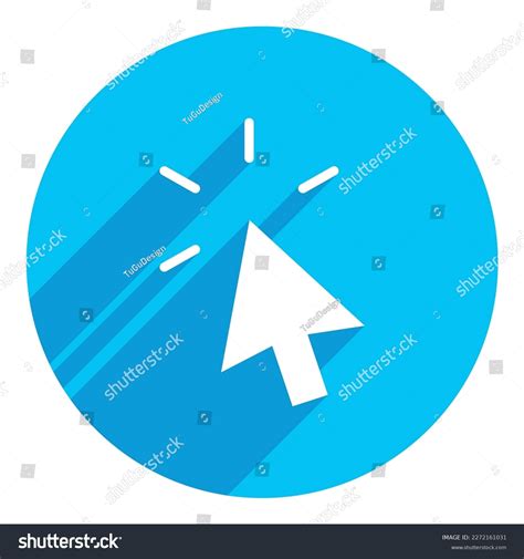 Mouse Click Cursor Sign Flat Icon Stock Vector Royalty Free Shutterstock