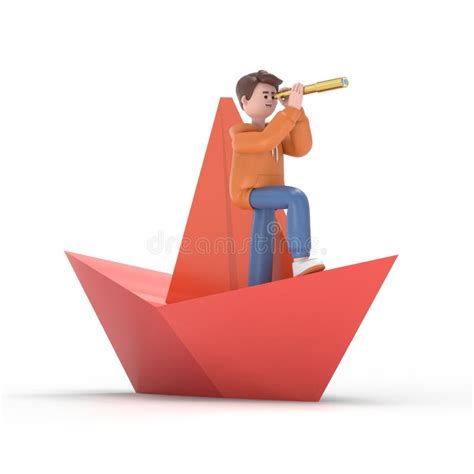 3d Illustration Of Smiling Male Guy Qadir Direction Of Business And Management Stock