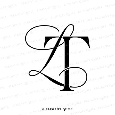 Calligraphy Logo Lt Initials Wedding Logo Monogram Monogram Logo Wedding Logos