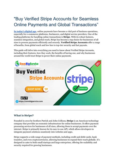 ppt buy verified stripe accounts for seamless online payments and global transactions