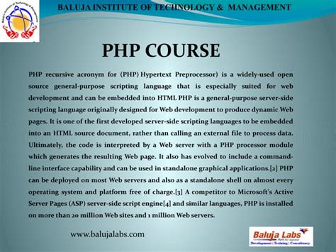 php course ppt
