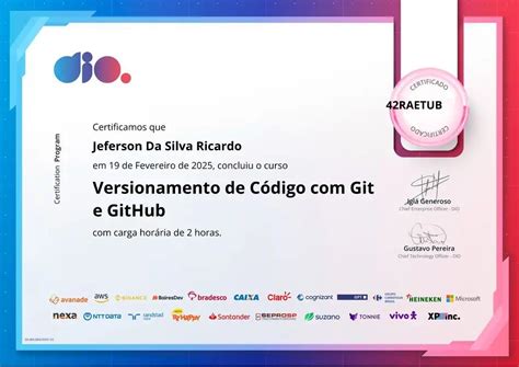 Versionamento De Código Com Git E Github Jeferson S