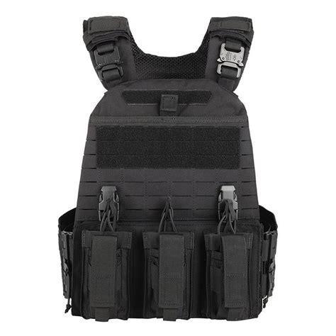 Molle Police Plate Carrier With Magazine Pouches Armorguard