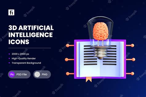 Premium Psd 3d Icon Illustration Machine Learning Brain Artificial