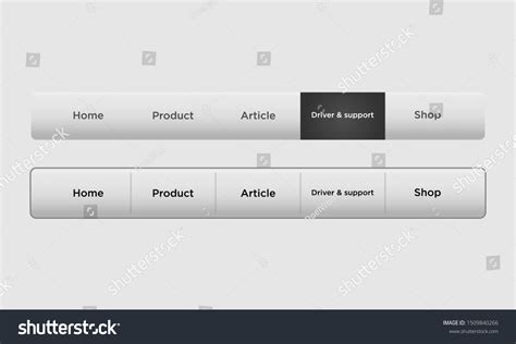 Navigation Bar Templates Black Hover Button Stock Vector Royalty Free 1509840266 Shutterstock