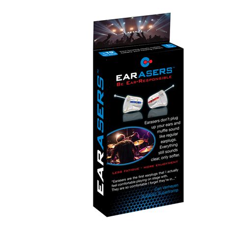 Earasers High Fidelity Earplugs For Musicians And Concertgoers