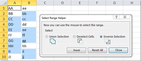 How To Easily Reverse Selections Of Selected Ranges In Excel