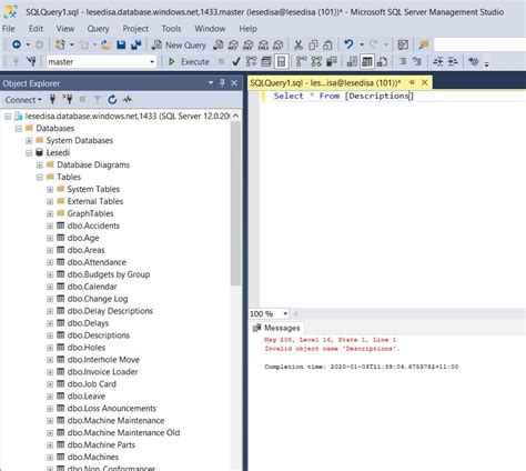 Solved SSMS Query Not Running Experts Exchange