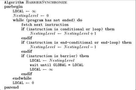 algorithm for barrier synchronization using the max tree download