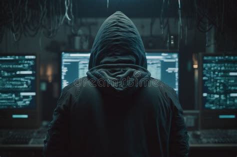 cybersecurity vulnerability hacker coding malware concept hooded