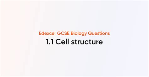 Edexcel Gcse Biology Practice Questions 11 Cell Structure