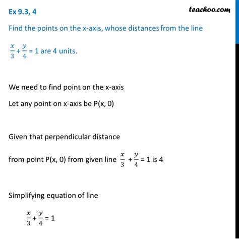 Ex 9 3 4 Find Points On X Axis Whose Distances From Ex 9 3