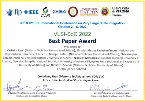 Ece • Ece Ntua Microlab Received The Best Paper Award In 30th Ifipieee