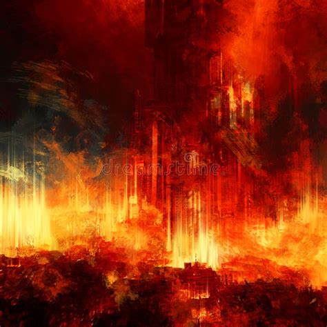 Abstract Structural Fire Stock Illustration Illustration Of Disaster
