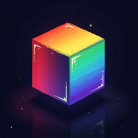 Free Prismatic Pixel Cube Photo Cube Rainbow Pixel Download At