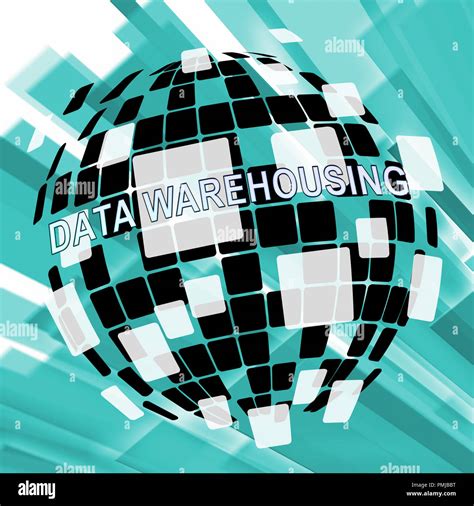 Data Warehousing Datacenter Resources Storage 3d Illustration Shows Repository Management And