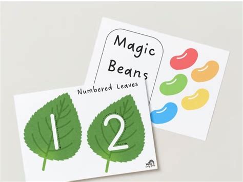 Magic Beans Numbered Leaves Miss Es Early Years