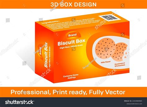 Biscuit Box Packaging Design Template Stock Vector Royalty Free 2193984965 Shutterstock