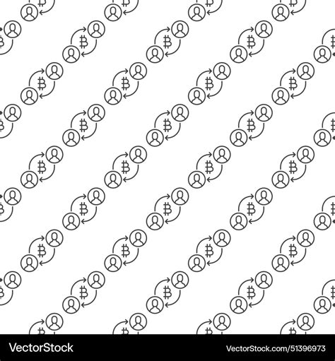 P P Bitcoin Trading Cryptocurrency Exchange Thin Vector Image