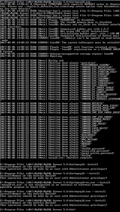 Windows Mysql Configure So That Run As Admin Is Not Required Stack Overflow