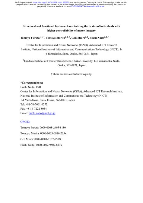 Pdf Structural And Functional Features Characterizing The Brains Of