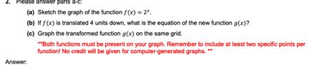 solved a sketch the graph of the function f x 2x b if