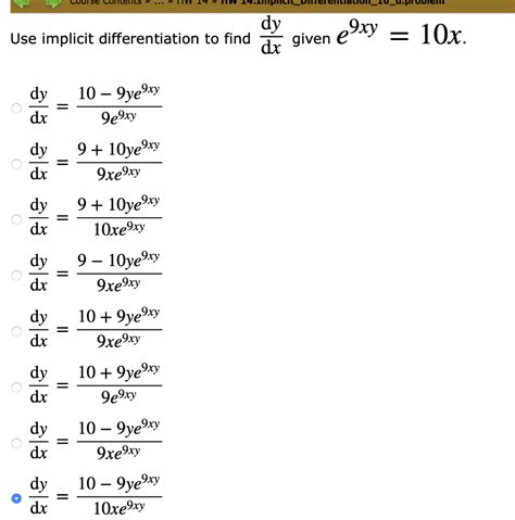 Solved Use Implicit Differentiation To Find Use Implicit
