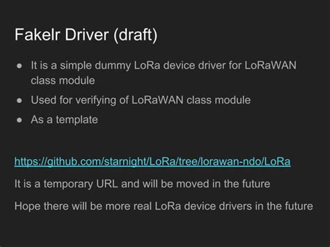 Lorawan Class Module And Subsystem Ppt