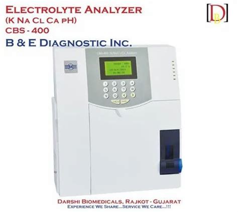 Fully Automatic Cbs 400 B Ande Diagnostic Electrolyte Analyzer For Laboratory User Input