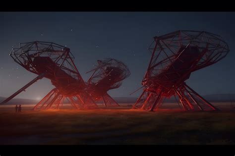 Premium Ai Image Telecommunication Tower Antenna Neural Network Ai Generated