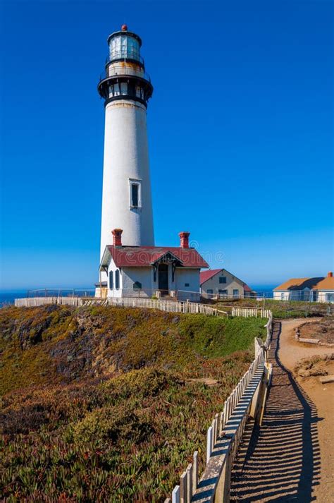 Pigeon Point Lighthouse On The Pacific Coast Highway California Stock