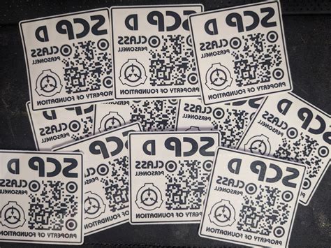 SCP D CLASS Temporary Tattoo With QR Code Etsy