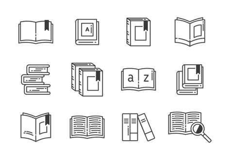 Libro Icons Vector 172772 Vector Art At Vecteezy