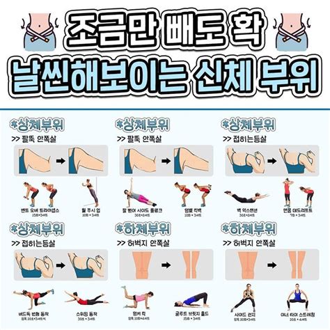 조금만 살 빼도 날씬해보이는 신체 부위 모음 30일 운동 챌린지 운동 챌린지 30일 운동