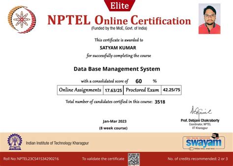 satyam kumar on linkedin iit kharagpur data base management system