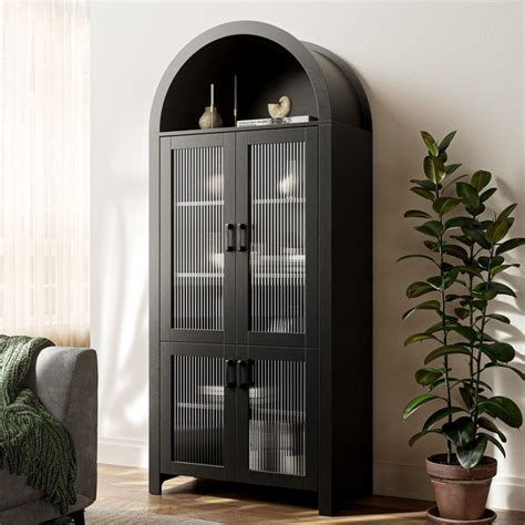 Winston Porter Arched Display Cabinet And Reviews Wayfair