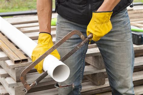 Installation Of Gutter System Stock Image Image Of System Gutters