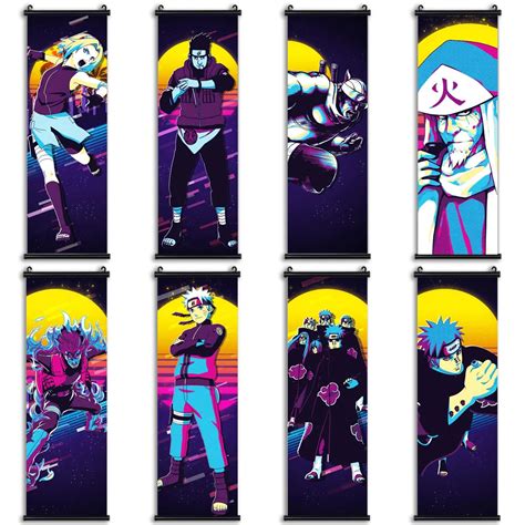 Uzumaki Naruto Posters Canvas Sarutobi Hiruzen Paintings Modular Picture Hanging Scrolls Wall