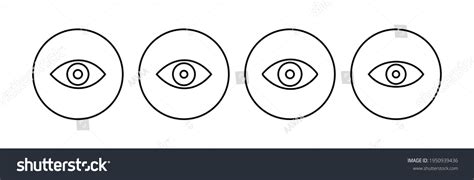 Eye Icon Set Eye Vector Icon Stock Vector Royalty Free 1950939436