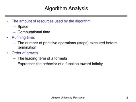 Solution Design Analysis Of Algorithm Asymptotic Notation Notes