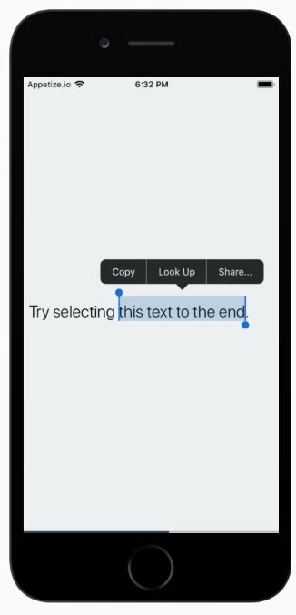 Ios Text Selection Pins Are Cut Off On Textinput With Editable False
