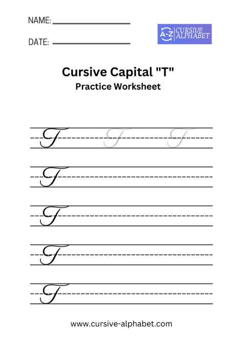How To Write A Cursive Capital T