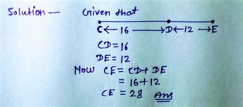 Solved B5 Additive Property Of Length 7ra If Cd 16 And De 12