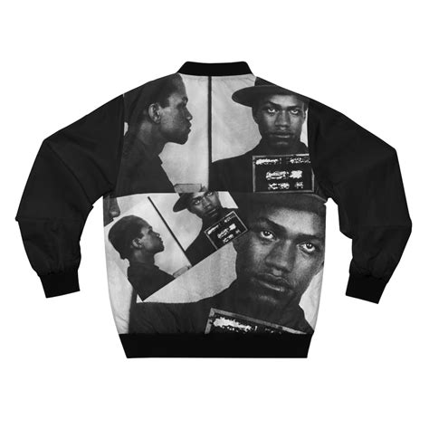Mens Aop Bomber Jacket Black Star Line