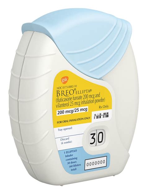 Breo Ellipta Vilanterol Trifenatatefluticasone Furoate Pharmaserve