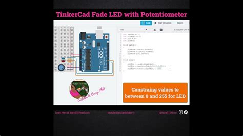 Tinkercad Fading Leds With Potentiometer Arduino Tinkercad Sparkfun
