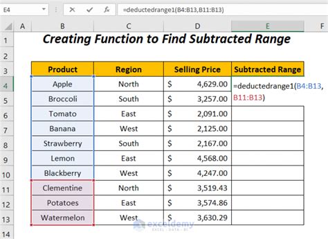 Excel VBA Subtract One Range From Another Handy Cases