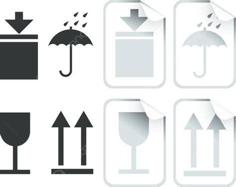 White Labels For Packages Restriction Information Icon Vector