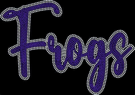 frogs script cursive 9 wide 2 color spangle transfer etsy
